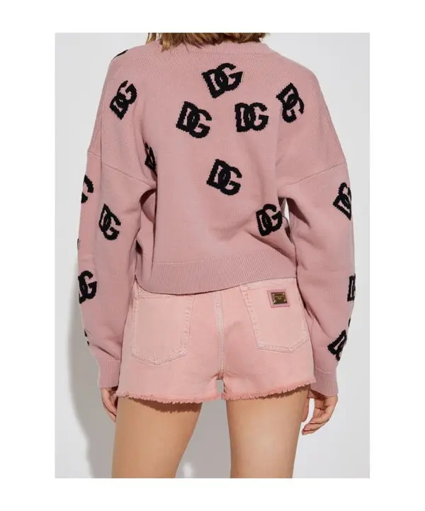 Dolce & Gabbana Dg Logo Monogram Knit Cardigan