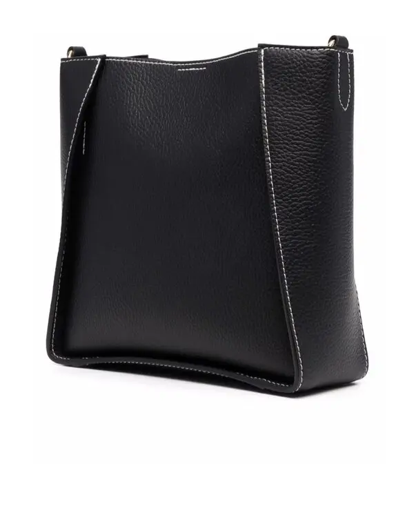 Stella McCartney Logo Perforated Crossbody Bag - Black