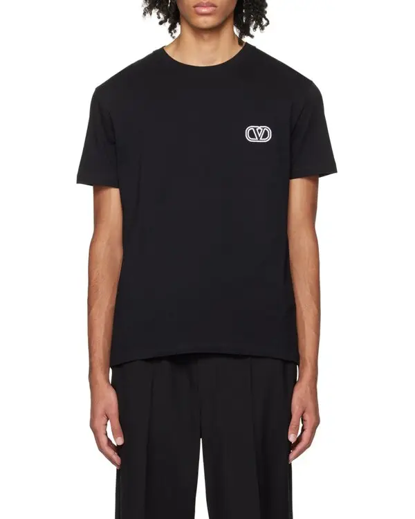 Valentino Garavani Logo Embroidered Crewneck T-shirt