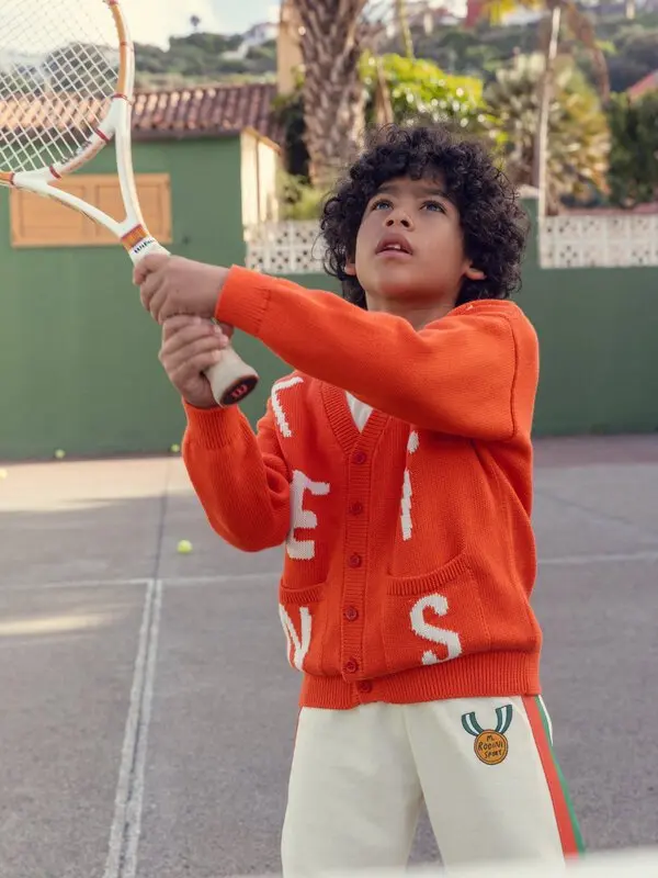 MINI RODINI Tennis Knitted Cardigan