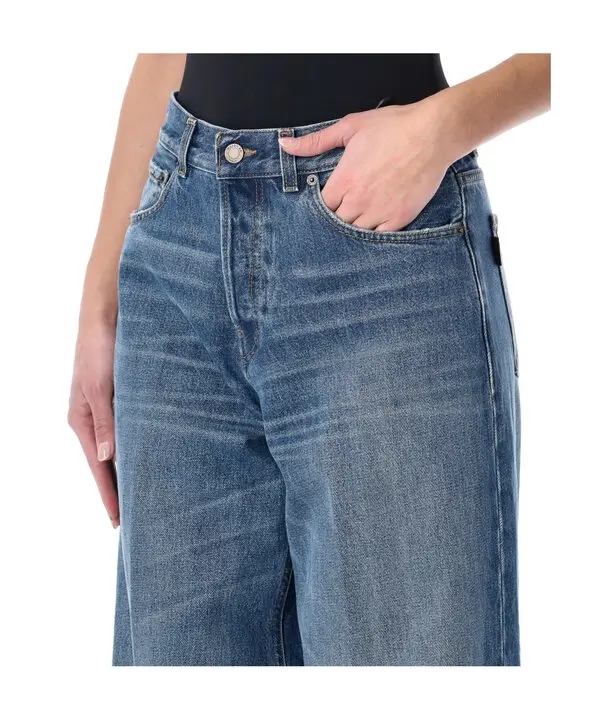 HAIKURE Bethany High-rise Wide-leg Jeans - Blue