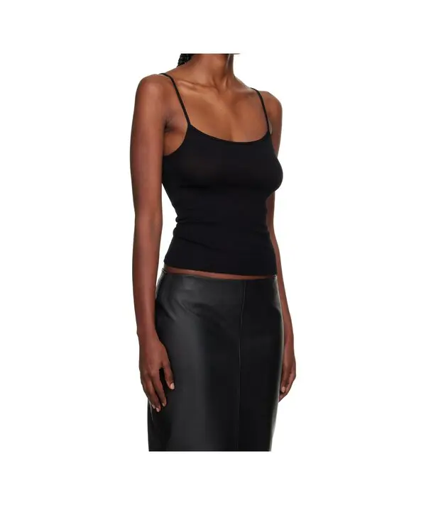 ST. AGNI Ribbed Knit Strap Tank