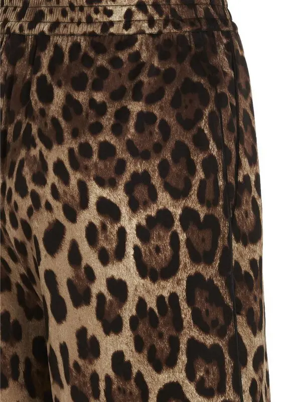 Dolce & Gabbana Leopard Printed Elasticated Waistband Shorts - No