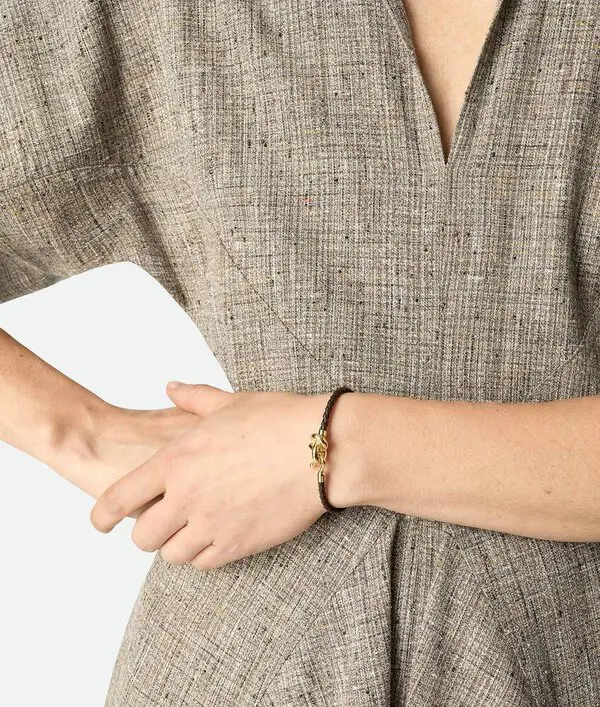 Bottega Veneta Leather Knot Bracelet
