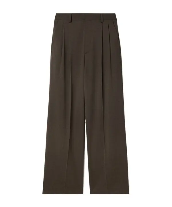 Filippa K Darcey Pleated Wide-leg Trousers - Black