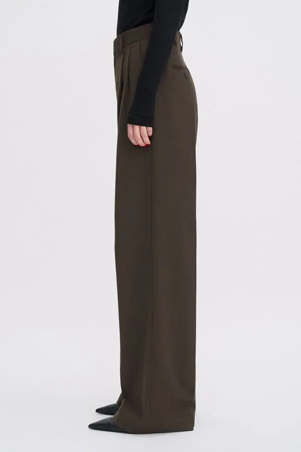 Filippa K Darcey Pleated Wide-leg Trousers - Black
