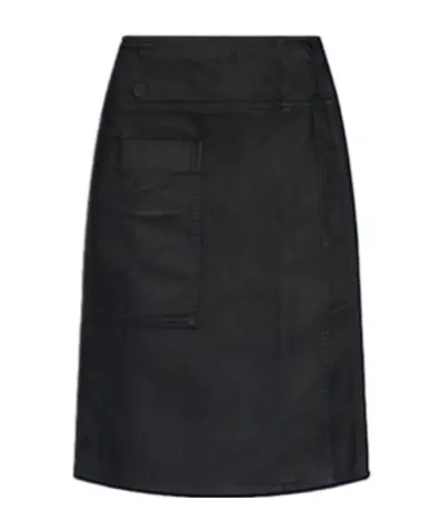 LEMAIRE A-line Denim Midi Skirt - Black