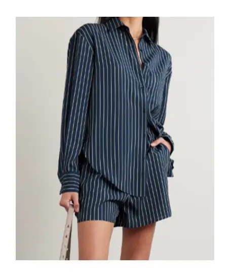 THE FRANKIE SHOP Striped Long Sleeve Shirt