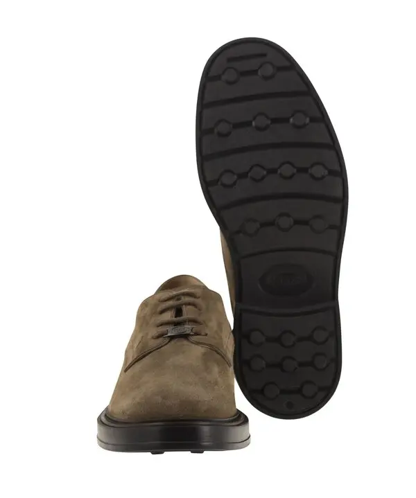 TOD'S Suede Lace-up Shoes - Beige