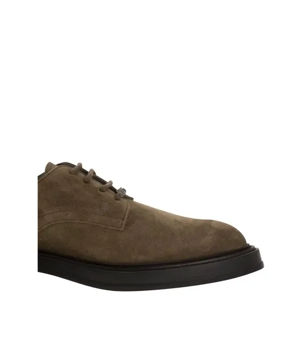 TOD'S Suede Lace-up Shoes - Beige