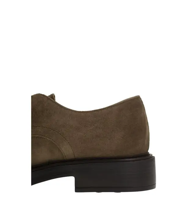 TOD'S Suede Lace-up Shoes - Beige