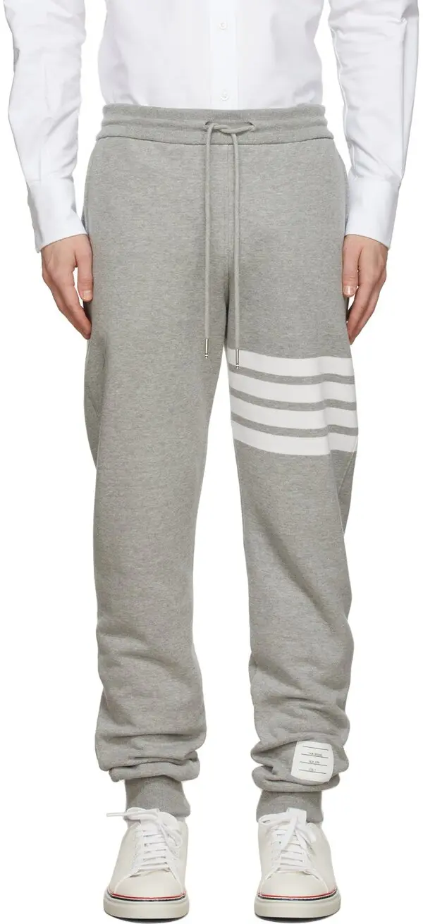 Thom Browne 4-bar Stripe Sweatpants - Gray