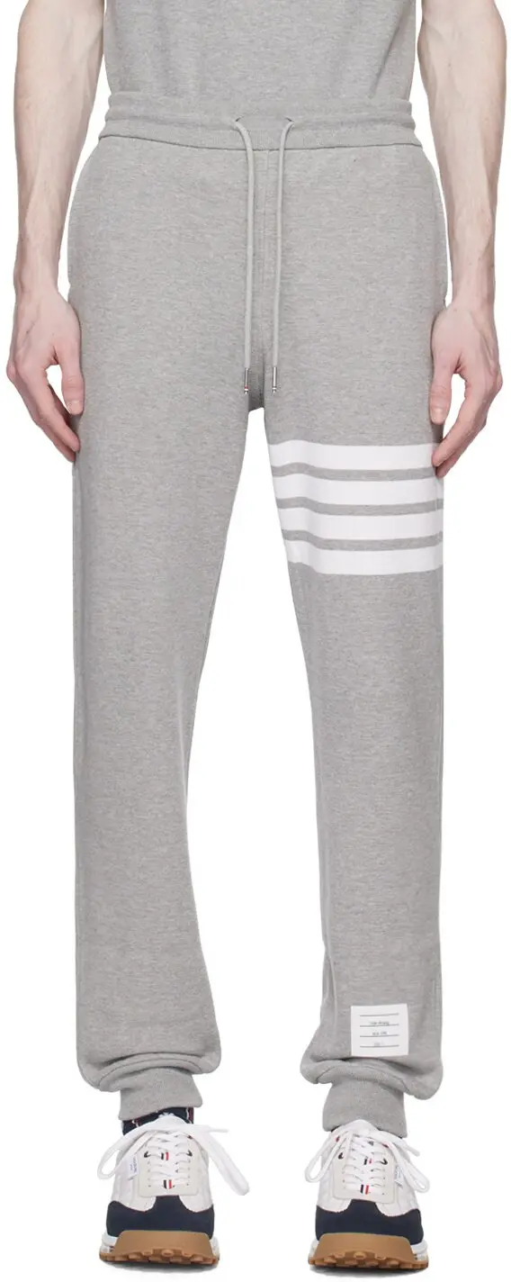 Thom Browne 4-bar Stripe Sweatpants - Gray