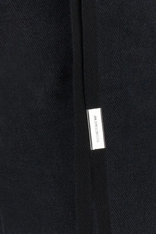 ANN DEMEULEMEESTER Drawstring Detailed Denim Jeans - Black