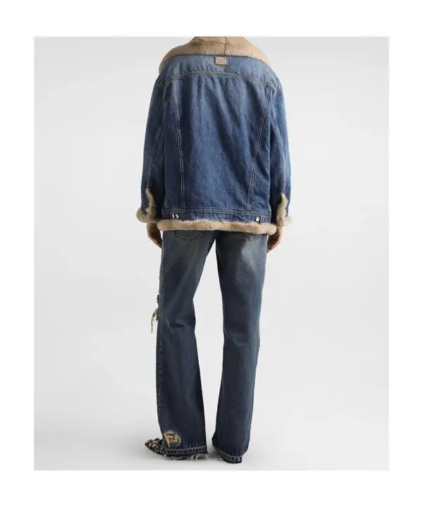 Dolce & Gabbana Fur-trimmed Denim Jacket