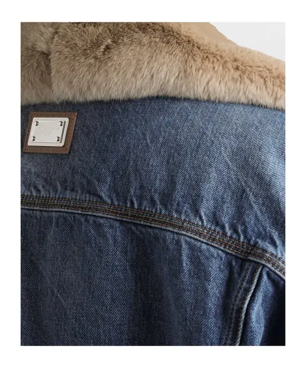 Dolce & Gabbana Fur-trimmed Denim Jacket