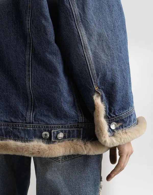 Dolce & Gabbana Fur-trimmed Denim Jacket