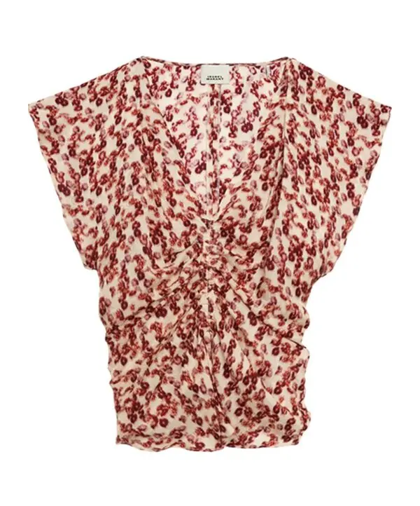 Isabel Marant Étoile Lona V-neck Ruffled Hem Top