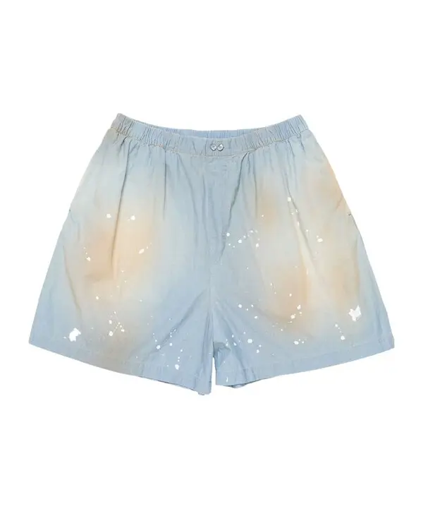 Acne Studios Logo Stamp Relaxed Fit Wide Leg Shorts