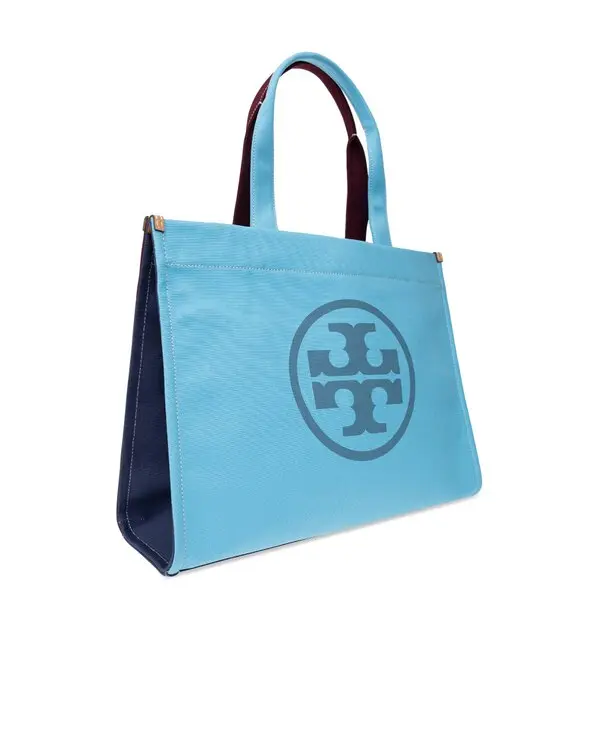Tory Burch Logo Detailed Two-tone Tote Bag