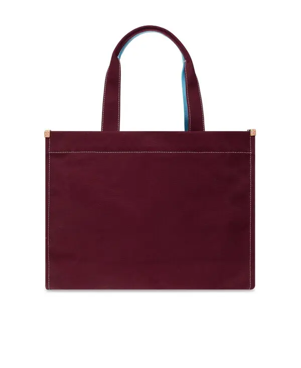 Tory Burch Logo Detailed Two-tone Tote Bag