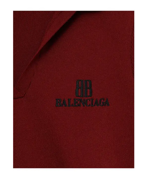 Balenciaga Logo Embroidered Polo Shirt