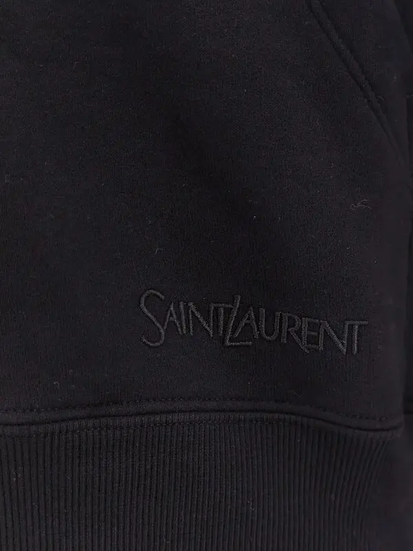 Saint Laurent Half-zipped Long-sleeved Hoodie