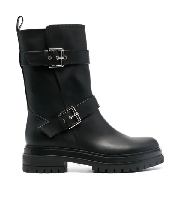 GIANVITO ROSSI Buckled Ankle Boots - Black