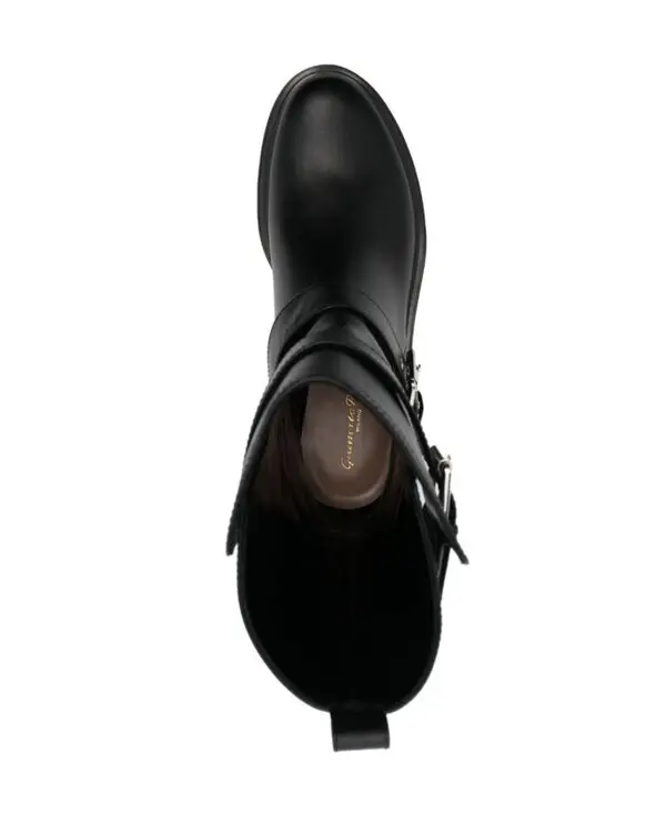 GIANVITO ROSSI Buckled Ankle Boots - Black