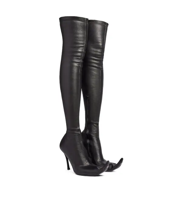 Balenciaga Over The Knee Pointed Toe Boots