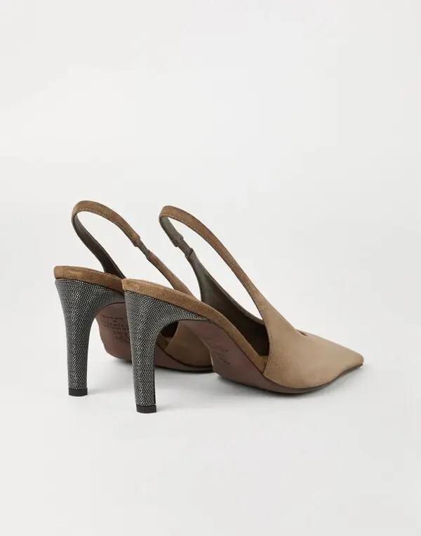 Brunello Cucinelli Suede Slingback Pumps
