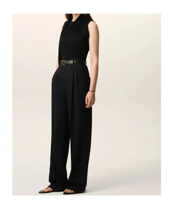 AMI Paris High Waist Wide Leg Trousers