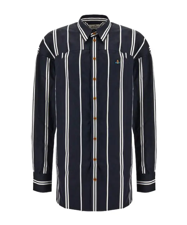 VIVIENNE WESTWOOD Striped Long-sleeved Shirt - Black
