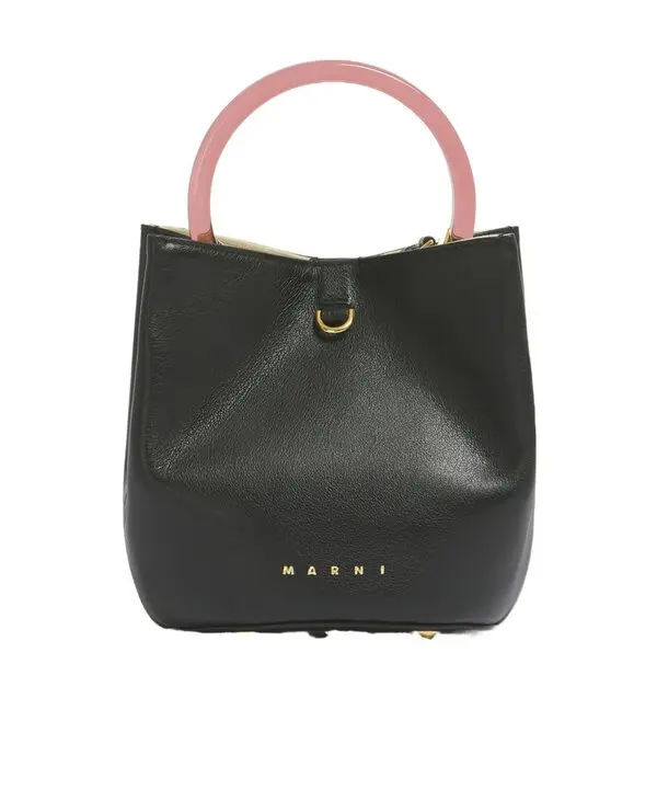 Marni Pannier Bucket Bag In Calfskin Leather
