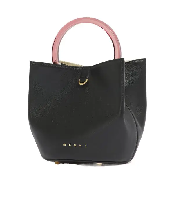 Marni Pannier Bucket Bag In Calfskin Leather