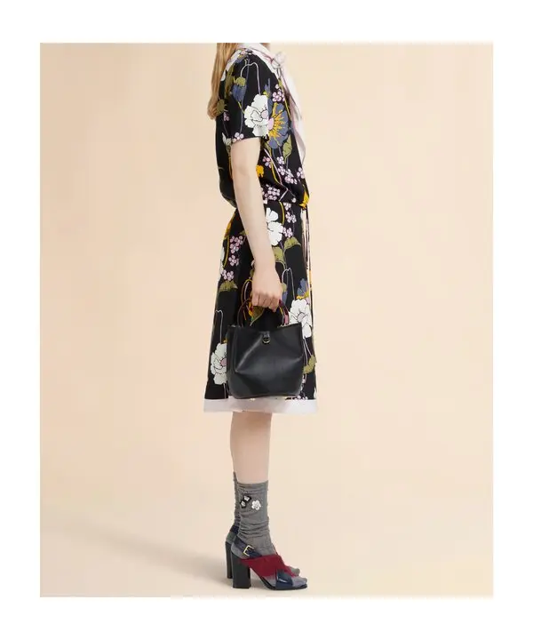 Marni Pannier Bucket Bag In Calfskin Leather