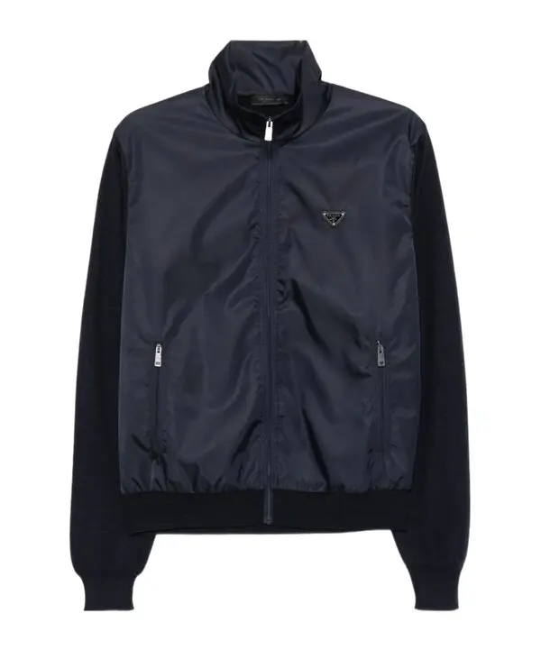 Prada Logo Plaque Zip Jacket