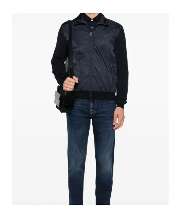 Prada Logo Plaque Zip Jacket