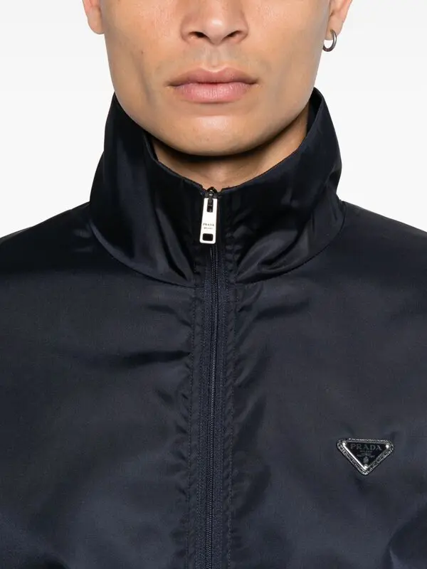 Prada Logo Plaque Zip Jacket