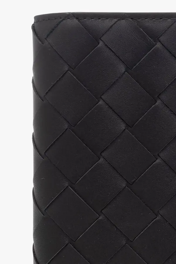 Bottega Veneta Intrecciato Slim Long Wallet - Black