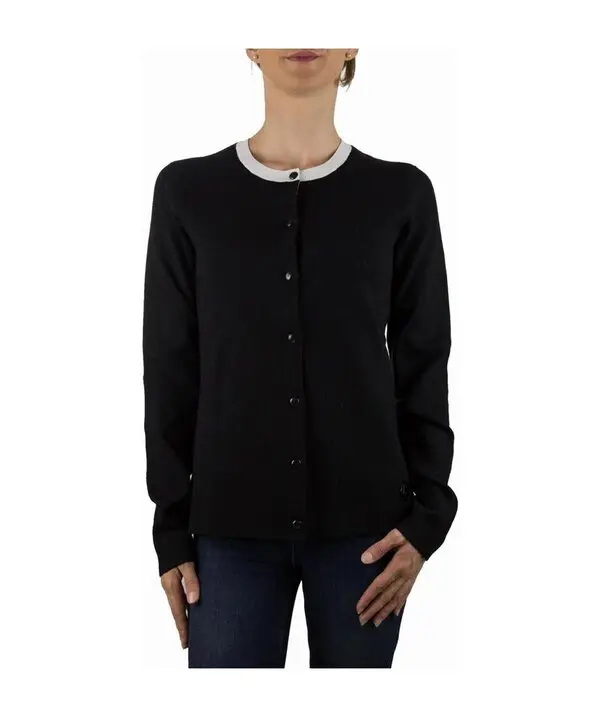 Emporio Armani Round Neck Long Sleeve Cardigan