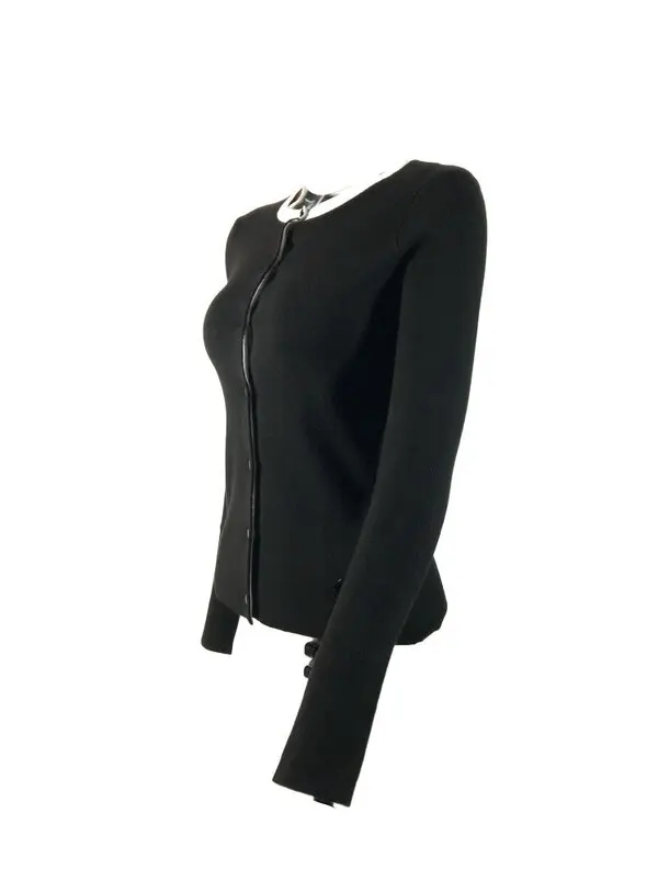 Emporio Armani Round Neck Long Sleeve Cardigan