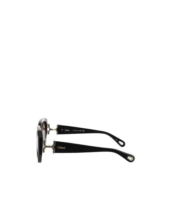 Chloé Geometric Frame Sunglasses - Brown