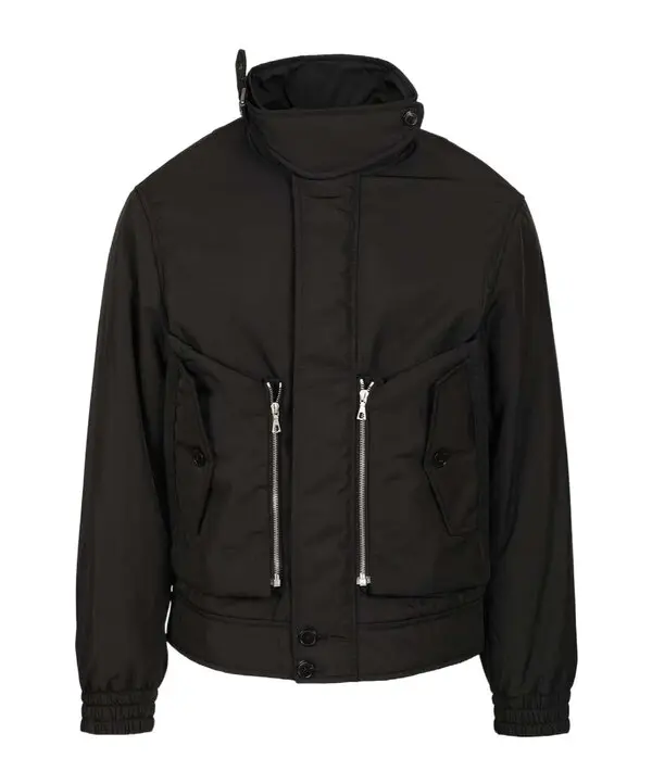 Dries Van Noten Zip Detailed Cropped Bomber Jacket - Black