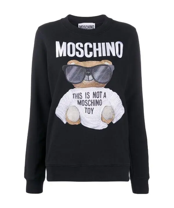 Moschino Teddy Graphic Print Sweatshirt - Black