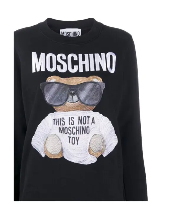 Moschino Teddy Graphic Print Sweatshirt - Black