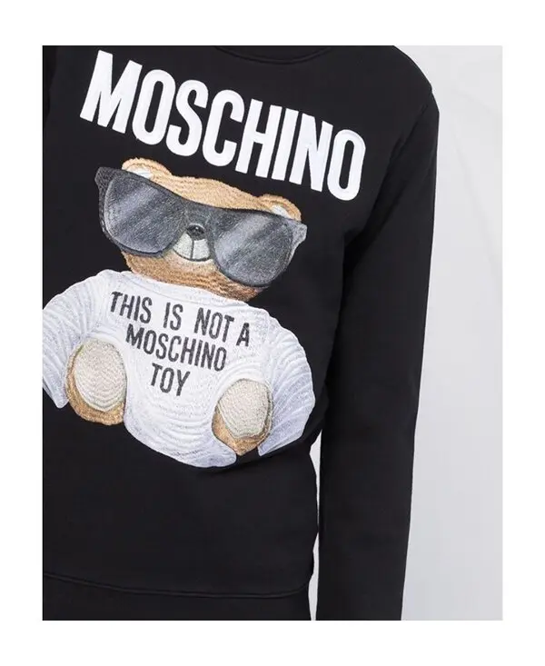Moschino Teddy Graphic Print Sweatshirt - Black