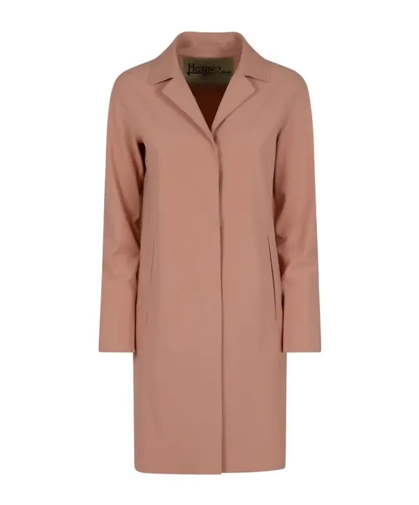 Herno Single-breasted Long-sleeved Coat - Pink