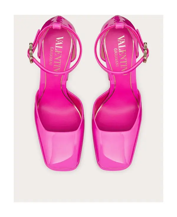 Valentino Garavani Discobox Almond Toe Platform Pumps With Adjustable Ankle Strap