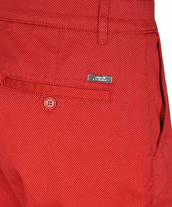 Armani Exchange Casual Pants With Belt Loops - Red